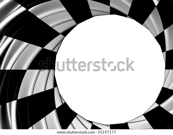 Race Flag Border 库存插图 35197177