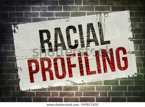 Racial Profiling Poster Concept Stock Illustration 549857650
