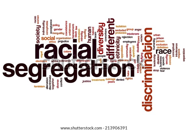 Racial Segregation Concept Word Cloud Background Stock Illustration ...