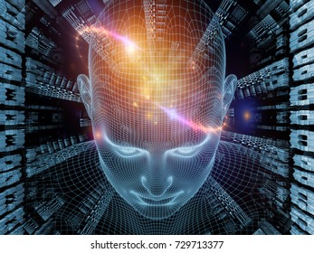 Radiating Mind Series 3d Rendering Human Stock Illustration 729713377 ...