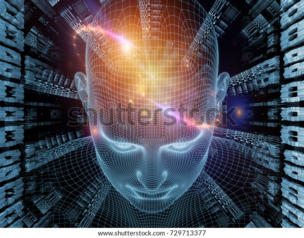 Radiating Mind Series 3d Rendering Human Stock Illustration 729713377 ...