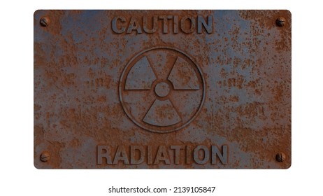 Radiation Rusted Sign 3d Rendering Stock Illustration 2139105847 ...