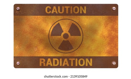 Radiation Rusted Sign 3d Rendering Stock Illustration 2139105849 ...
