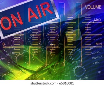 Radio Background Abstract Technology Background Stock Illustration 65818081