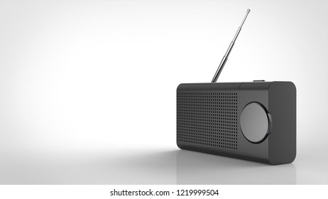 Color Portable Radio On White Background Stock Photo 1938310006 ...