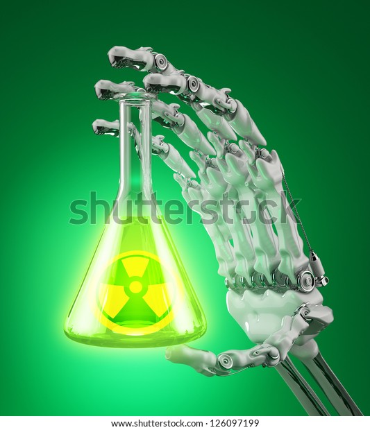 Radioactive Materials Laboratory Flask Radioactive Liquid 스톡 일러스트 ...