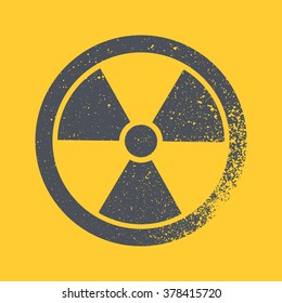 Radioactive Symbol Design Element Simple Flat Stock Illustration ...