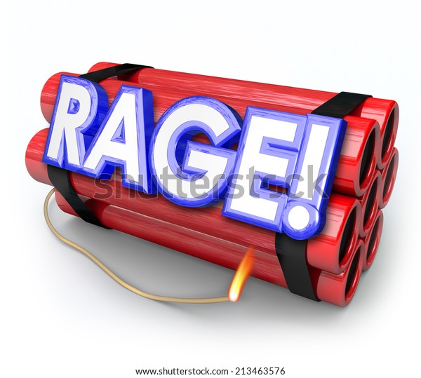 Rage Word 3d Letters On Red Stock Illustration 213463576 | Shutterstock