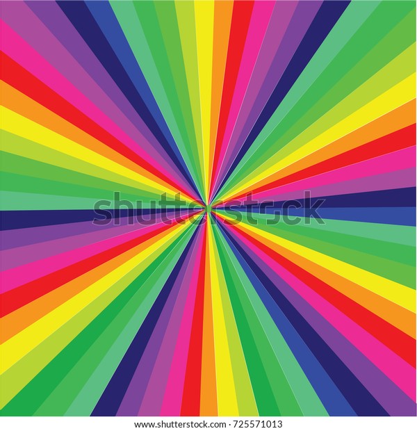 Rainbow Background Spectral Rays Emanating Center Stock Illustration ...