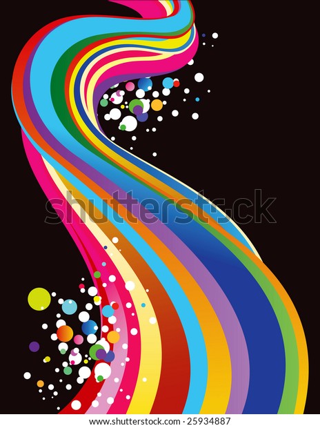 Rainbow Background Splotchy Circles Stock Illustration 25934887 ...