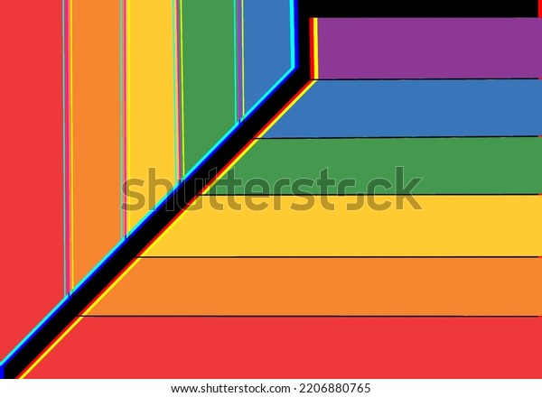 Rainbow Background Stunning Glitch Effect Perfect Stock Illustration ...
