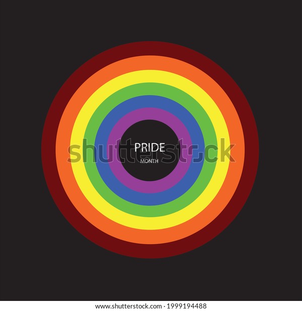 Rainbow Circle Pride Graphics Design Template Stock Illustration ...