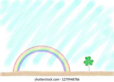 Rainbow Clover Background Stock Illustration 1279948786 | Shutterstock