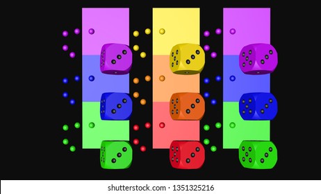 591 Rainbow colored dice Images, Stock Photos & Vectors | Shutterstock