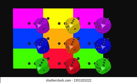 591 Rainbow colored dice Images, Stock Photos & Vectors | Shutterstock
