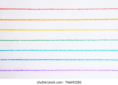 Rainbow Colored Horizontal Lines Drawn Colored Stock Illustration ...