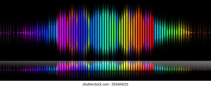 Rainbow Colored Sound Wave Reflected Stock Illustration 355604231 ...