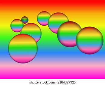 Rainbow Colorful Gradient Background Circle Cover Stock Illustration ...