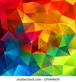 Rainbow Colors Abstract Triangular Grid Pattern Stock Illustration ...