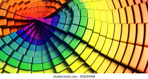 Rainbow Colors Boxes Pie Shape Stock Illustration 356034968 | Shutterstock