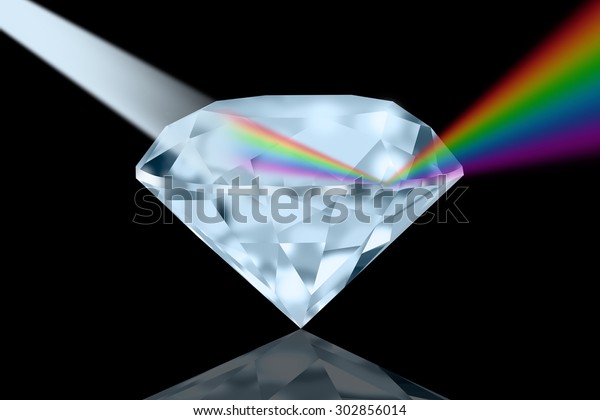 Rainbow Diamond Stock Illustration 302856014