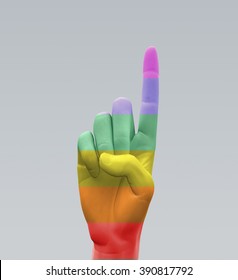 Rainbow Finger Point Stock Illustration 390817792 | Shutterstock