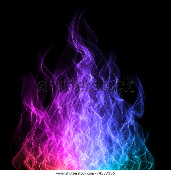 Rainbow Fire Flame Background Stock Illustration 74539336