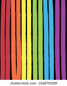 Rainbow Lines On Black Background Stock Illustration 2168792589 ...