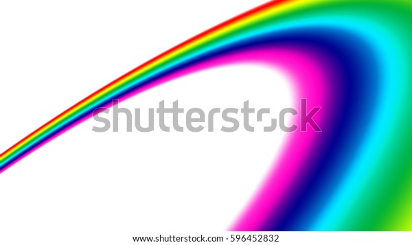 Rainbow On White Background Stock Illustration 596452832 | Shutterstock
