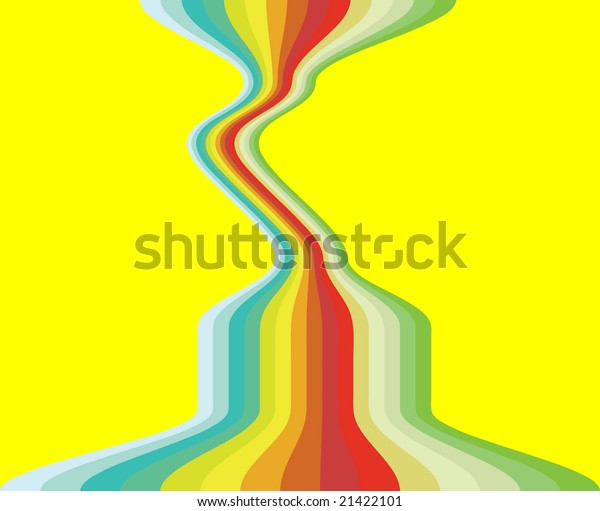 Rainbow On Yellow Background Stock Illustration 21422101