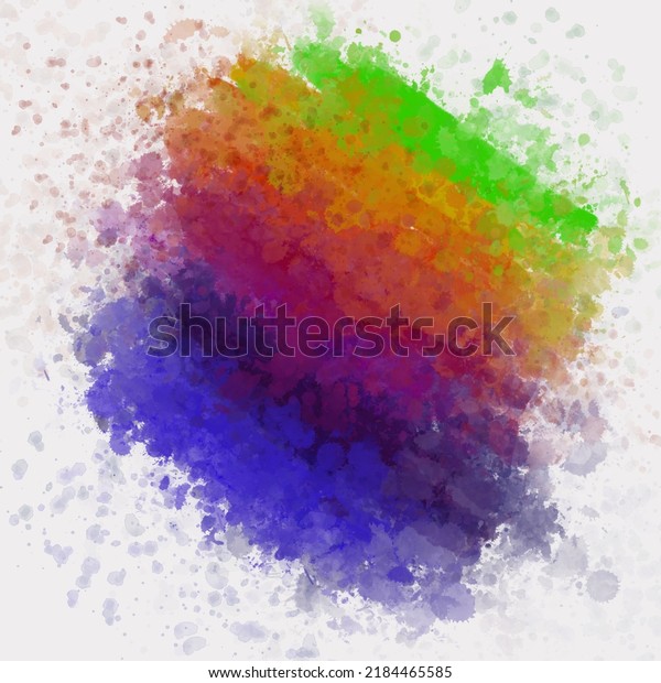 Rainbow Paint Splatter Colored Spray Element Stock Illustration ...