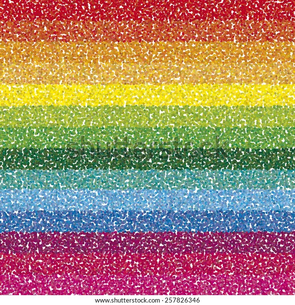 Rainbow Pointillism Background: стоковая иллюстрация, 257826346 ...