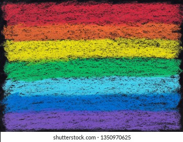 Rainbow Rectangular Background On Black Paper Stock Illustration ...
