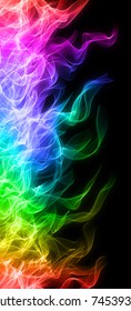 Rainbow Seamless Fire Flame Border On Stock Illustration 74539342 ...