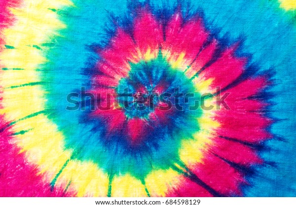 Rainbow Spiral Tie Dye Pattern Abstract Stock Illustration 684598129 ...
