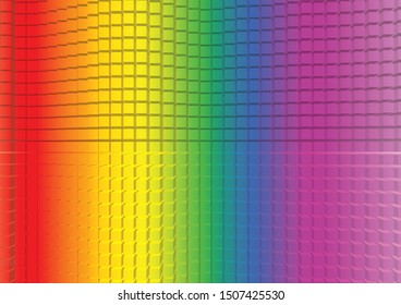 Geometric Shapes Rainbow Illustration Bright Vector Stock Vector ...
