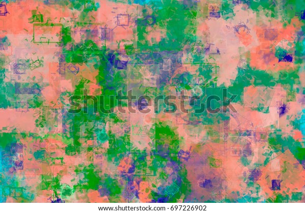 Random Square Rectangle Shape Digital Generative 스톡 일러스트 697226902 ...