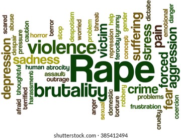Rape Word Cloud Concept On White Stock Illustration 385412494 ...