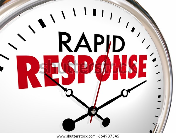 Rápida Reacción Rápida del Reloj de: ilustración de stock 664937545 ...