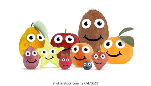 Raspberry Face On Isolated White Background Stock Illustration ...