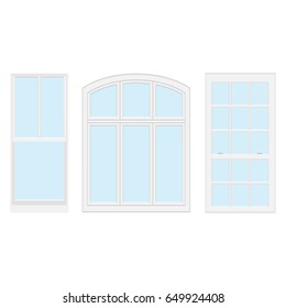 Vector Illustration Horizontal Continuous Seamless Windows Stock Vector ...