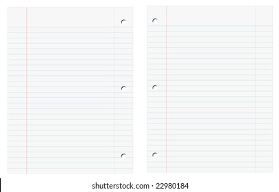 Raster Illustration Two Blank Sheets Notebook Stock Illustration ...