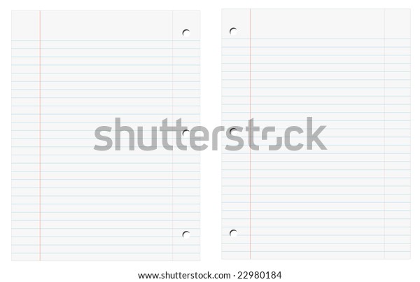 Raster Illustration Two Blank Sheets Notebook Stock Illustration ...