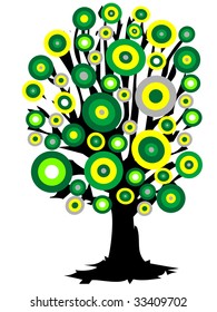 Árbol de colores - ilustración vectorial: vector de stock (libre de ...