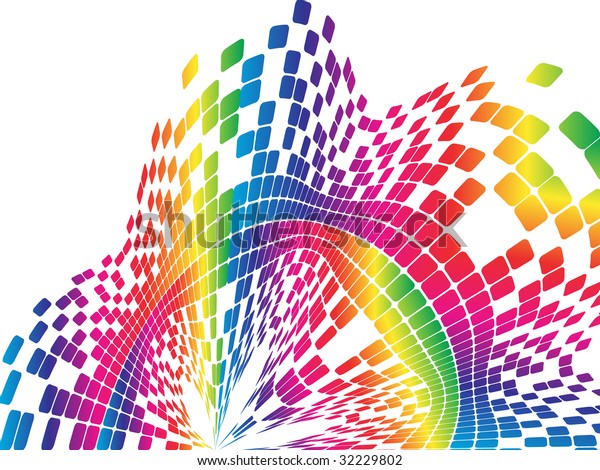 Raster Image Vector Colorful Abstract Background Stock Illustration ...