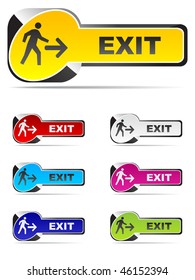 Raster Image Vector Exit Banners Stock Illustration 46152394 | Shutterstock