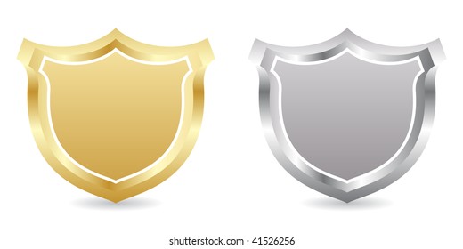Raster Image Vector Two Badge Golden Stock Illustration 41526256 ...