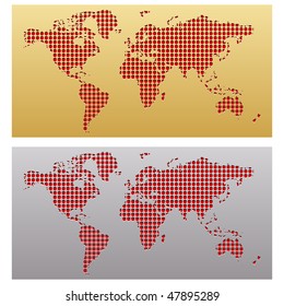 Raster Image Vector World Map Stock Illustration 47895289 | Shutterstock
