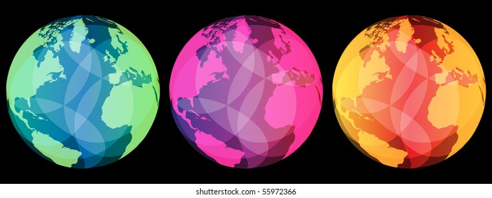 Raster Image Vector World Map Buttons Stock Illustration 55972366