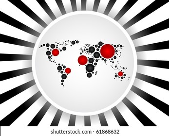 Raster Image Vector World Map Background Stock Illustration 61868632 ...
